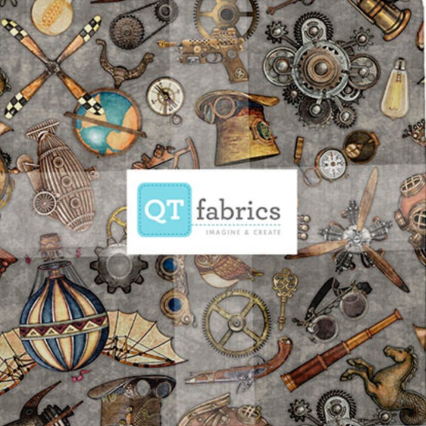 Steampunk Fabric - Etsy