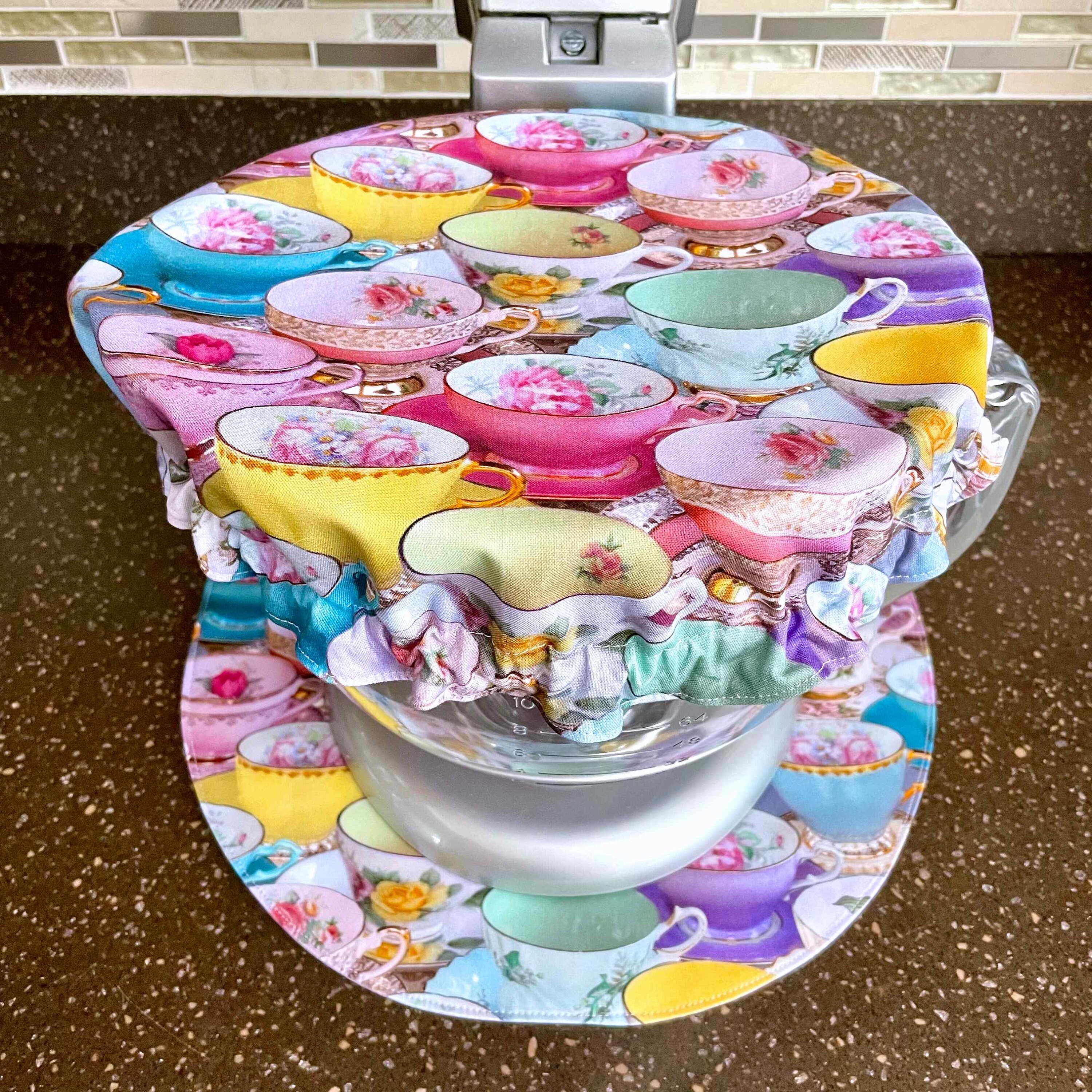 Vintage Teacup Stand Mixer Slider Mover Mat Teacup Decor - Etsy