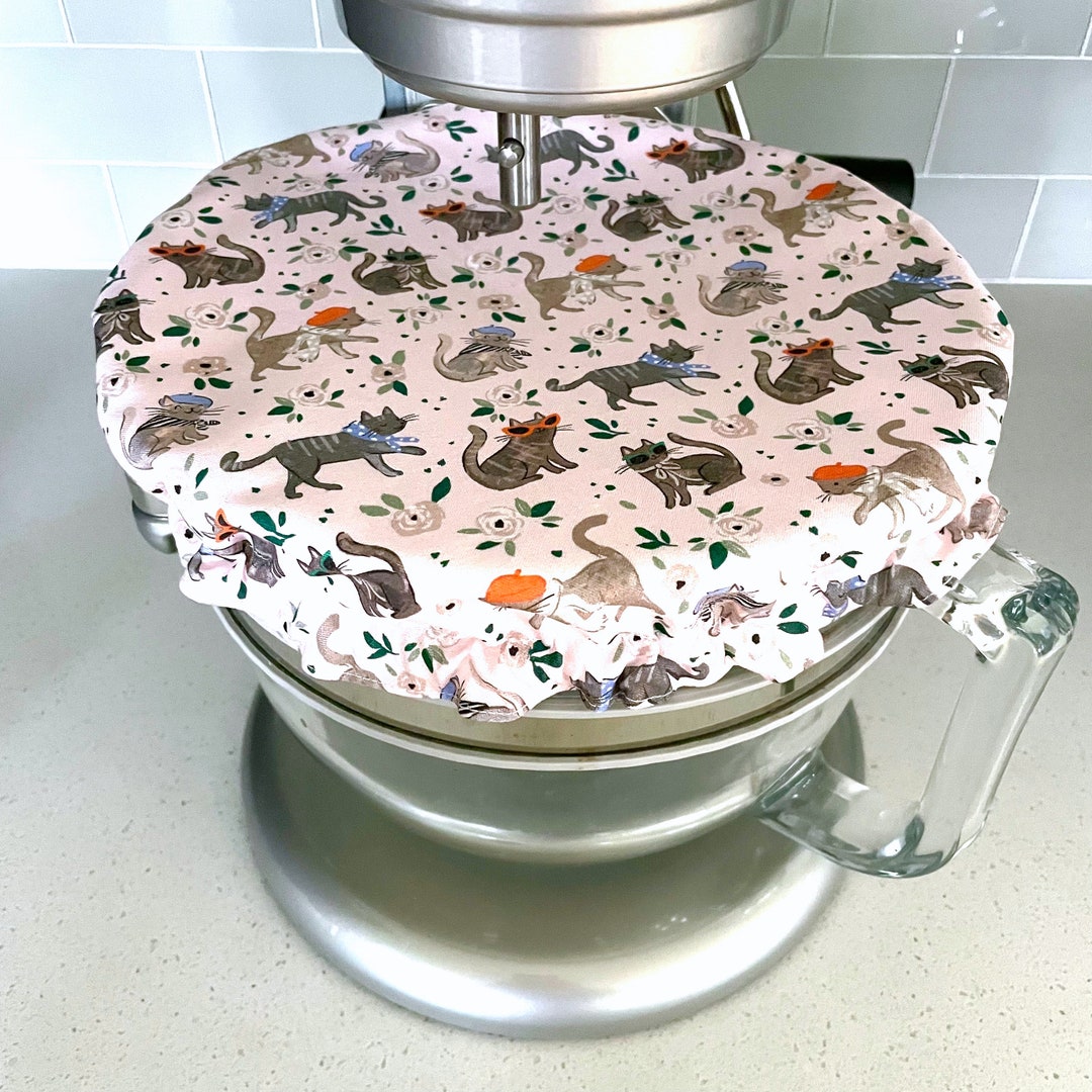 XL Paris Cats Bowl Cover | Parisian Cats Pink Mixer Bowl Cover ...