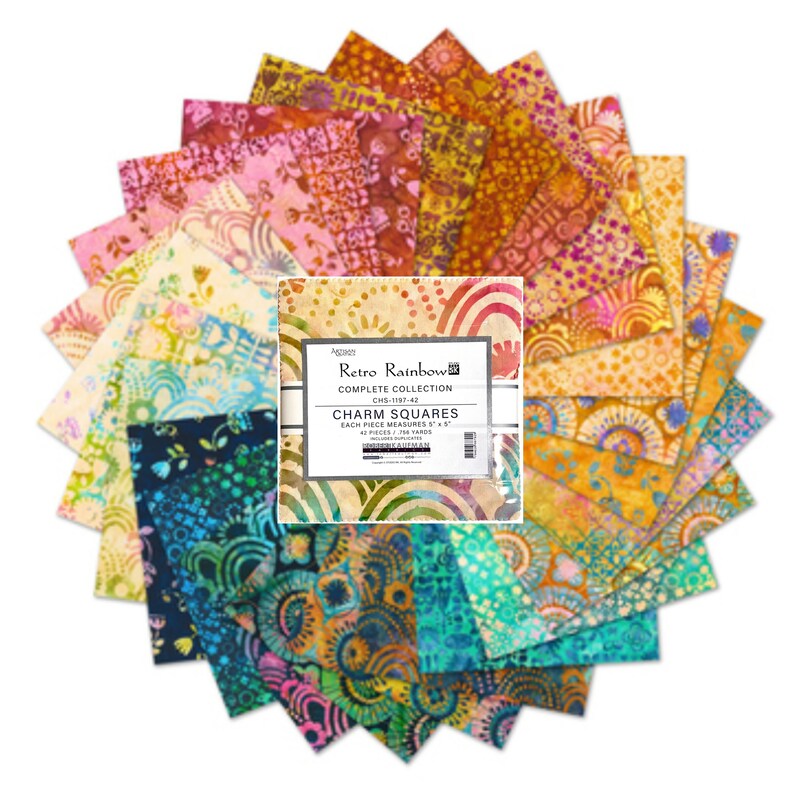 Rainbow Batik Fabric - Etsy