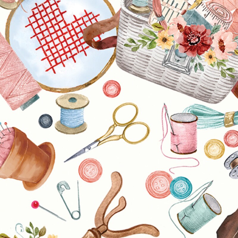 Sewing Theme Fabric - Etsy