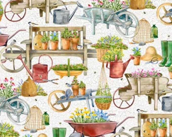 Garden Feature Fabric Plant With Love Collection Northcott Fabrics - Etsy