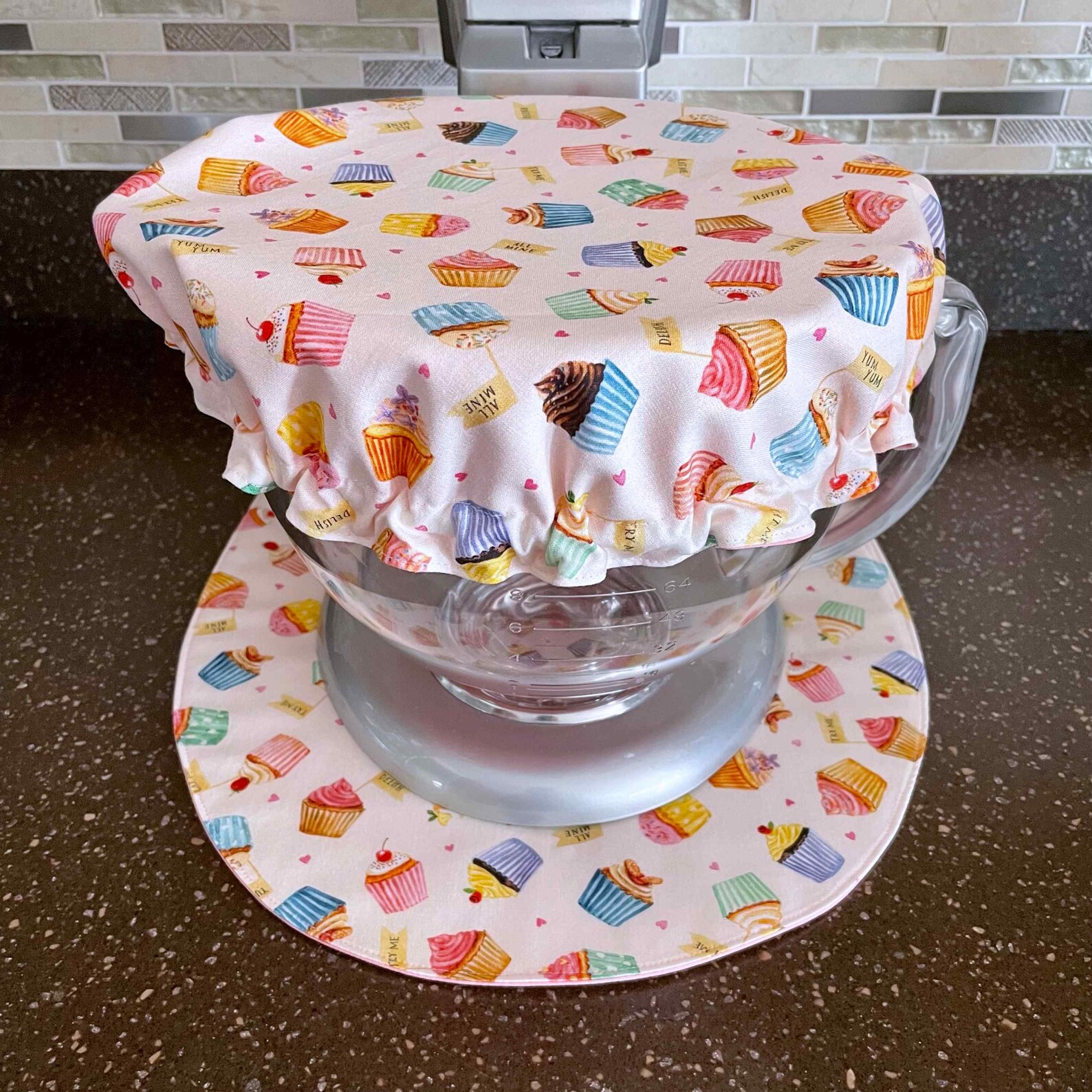 Cupcake Kitchenaid Set XL Cupcake Mixer Bowl Cover Stand - Etsy