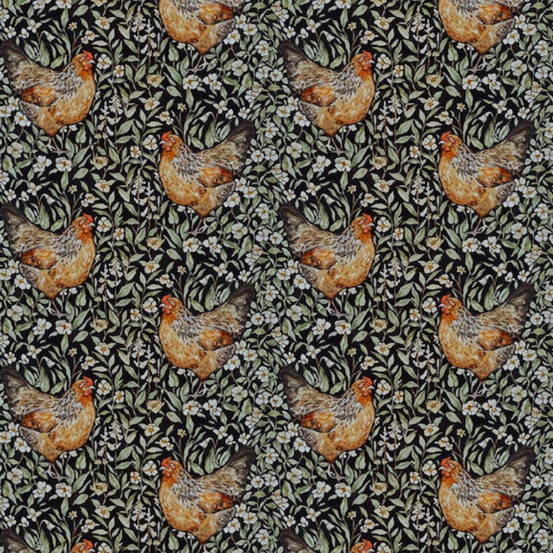 Hens Countryside Comforts Collection Figo Fabrics - Fabric by the Yard ...