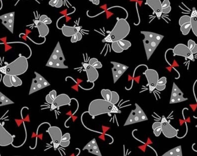 Parisian Mice - Black - Michael Miller - Fabric by the Yard - Etsy