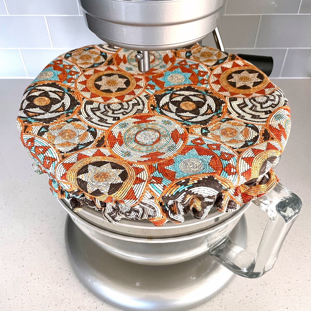 XL Western Boho Woven Baskets Mixer Bowl Cover | Kitchenaid Mixer Bowl ...