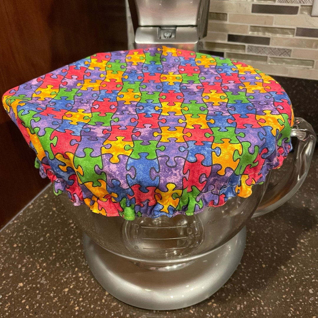XL Autism Awareness Puzzle Pieces Mixer Bowl Cover | Kitchenaid Mixer ...