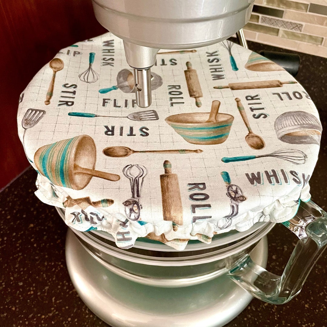 XL Baking Tools Fabric Bowl Cover | Baking Theme Mixer Bowl Cover an ...