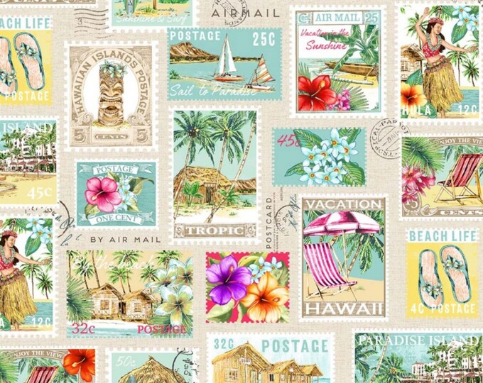 Tropical Getaway Fabric | Lost in Paradise Collection | Michael Miller ...