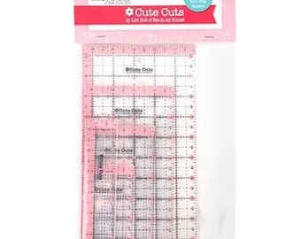 Lori Holt Cute Cuts™ 1/4 Marking Ruler Set Pink Riley Blake Designs - Etsy