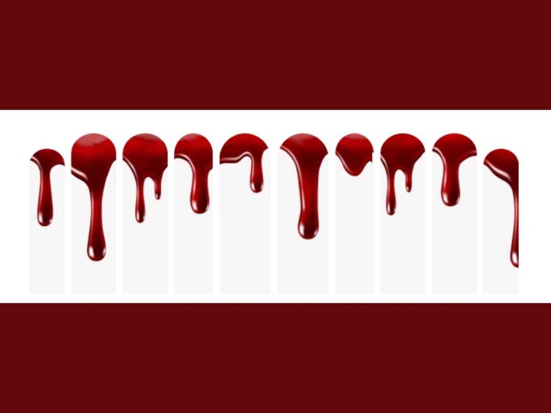 Blood Drips Decals Halloween Horror Waterslide Decal Wraps for Nails - Etsy