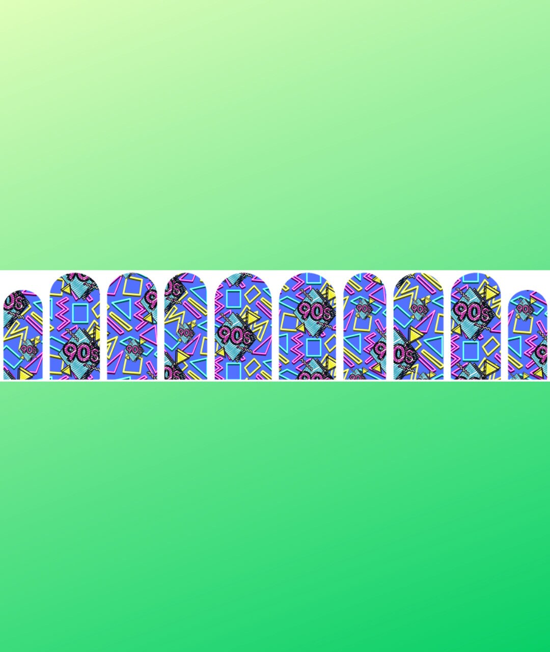90s Blue Wraps Waterslide Decal Wraps for Nails - Etsy Singapore
