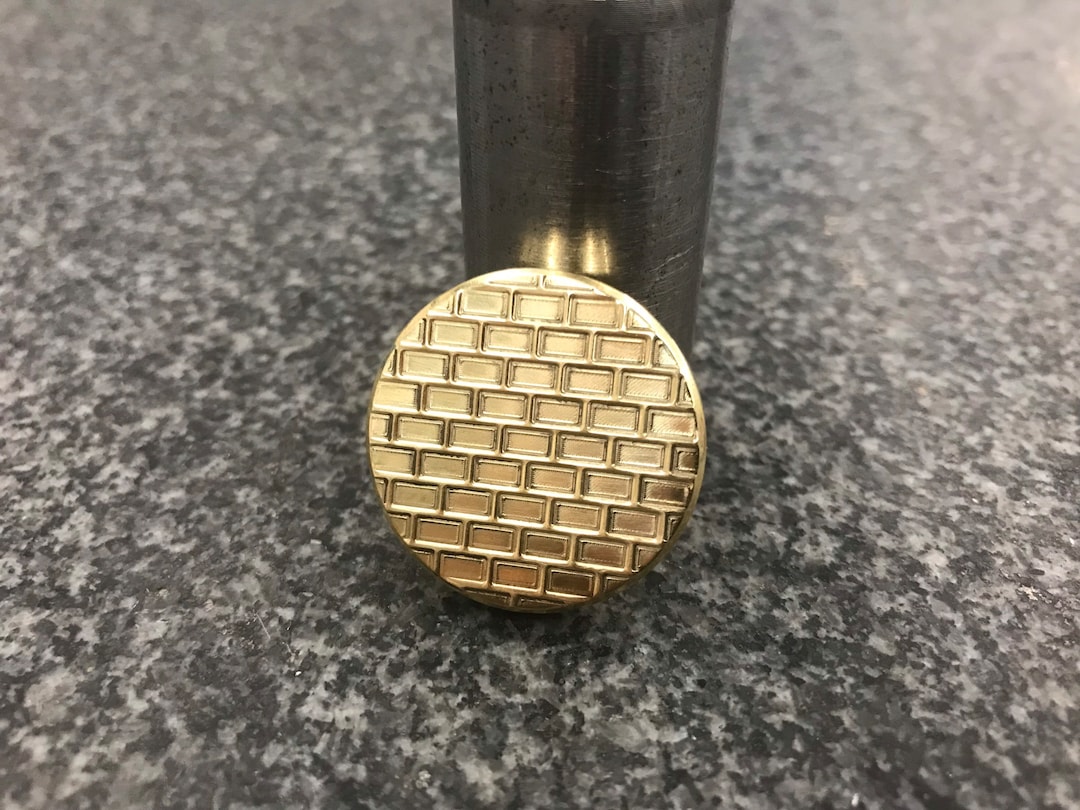 Solid Brass Brick Wall Worry Coin, Contact Coin, Pocket Coin, Fidget ...