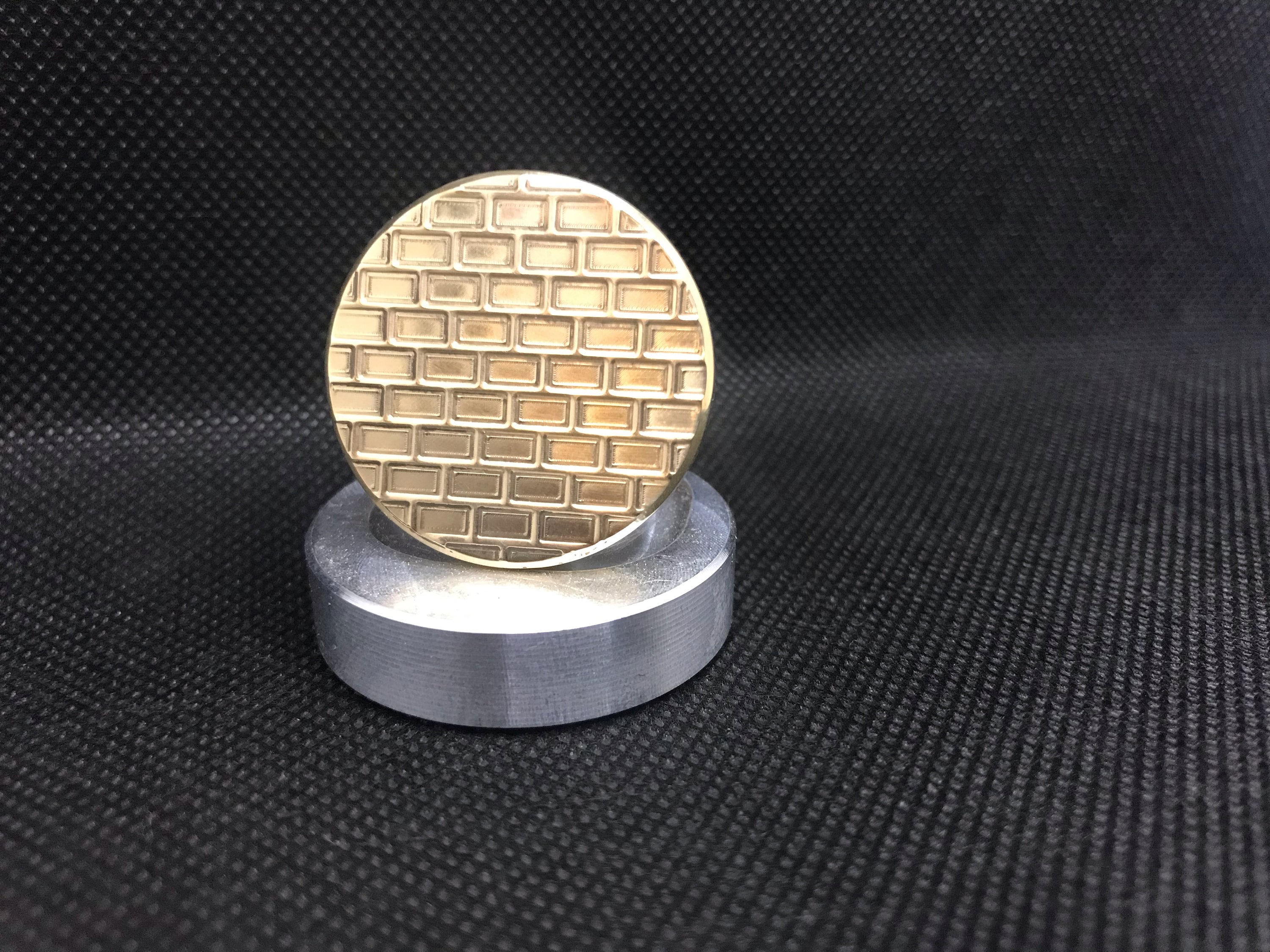 Solid Brass Brick Wall Worry Coin, Contact Coin, Pocket Coin, Fidget ...