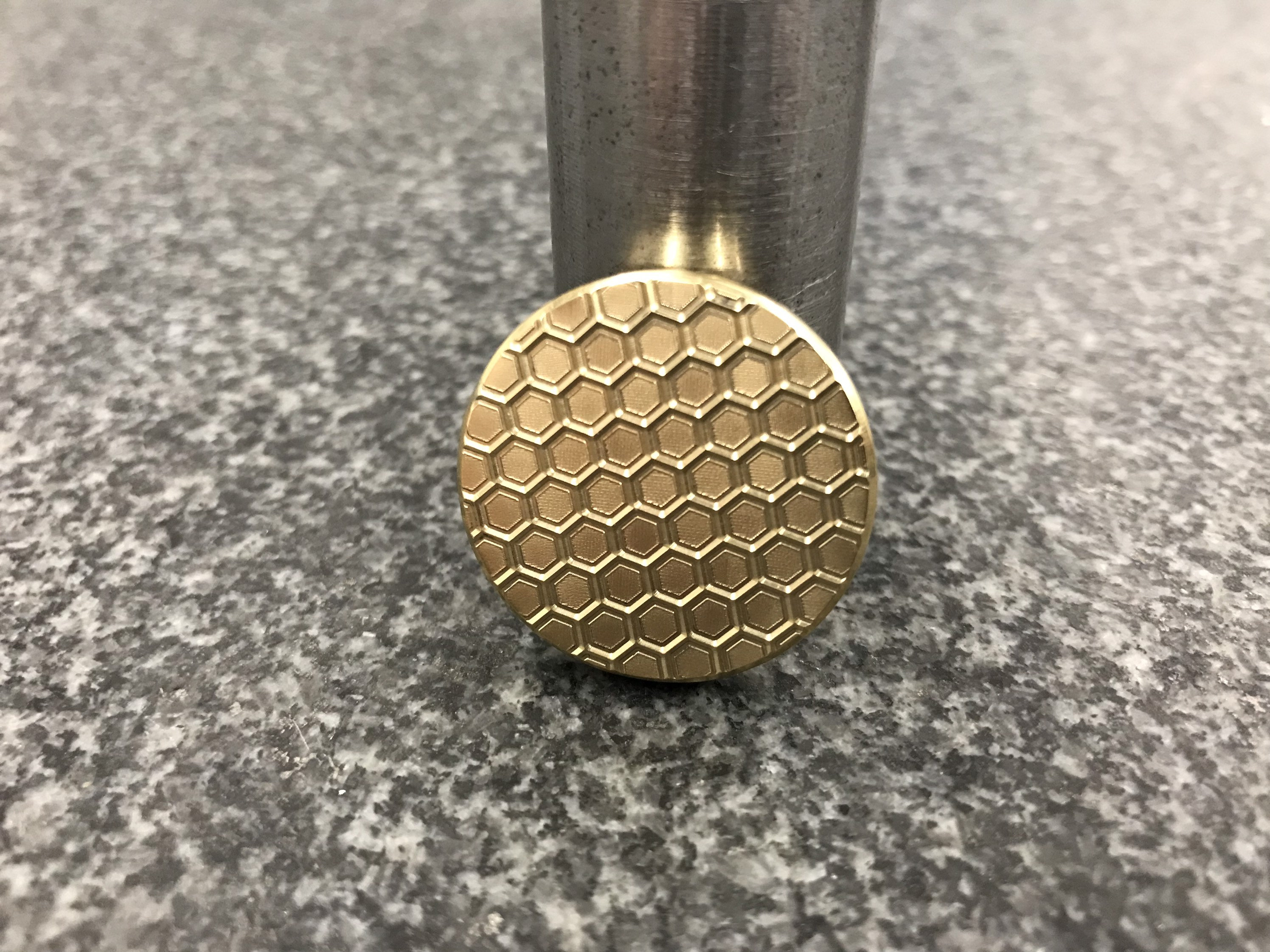 Solid Brass Honeycomb Worry Coin, Contact Coin, Pocket Coin, Fidget ...