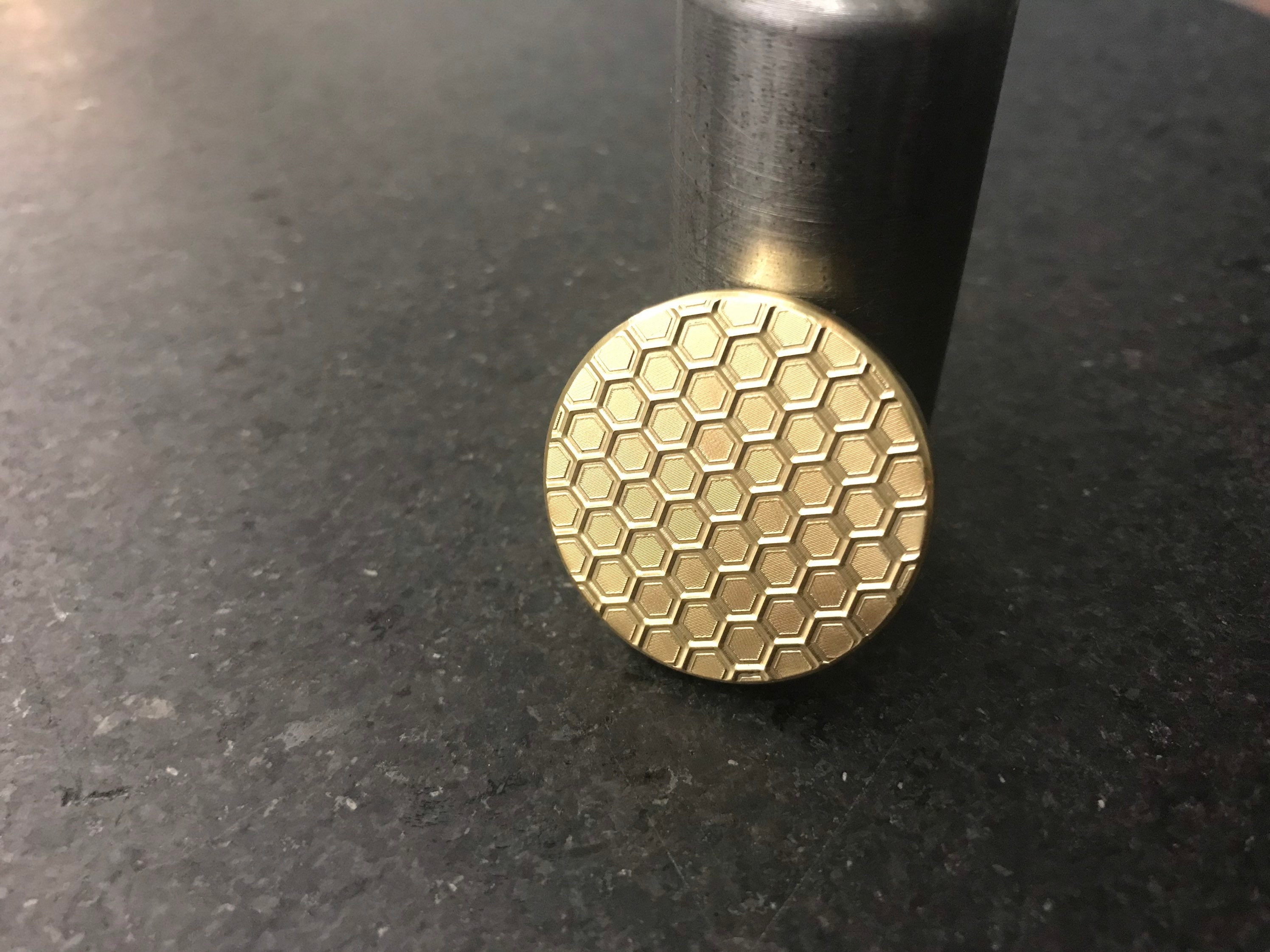 Solid Brass Honeycomb Worry Coin, Contact Coin, Pocket Coin, Fidget ...