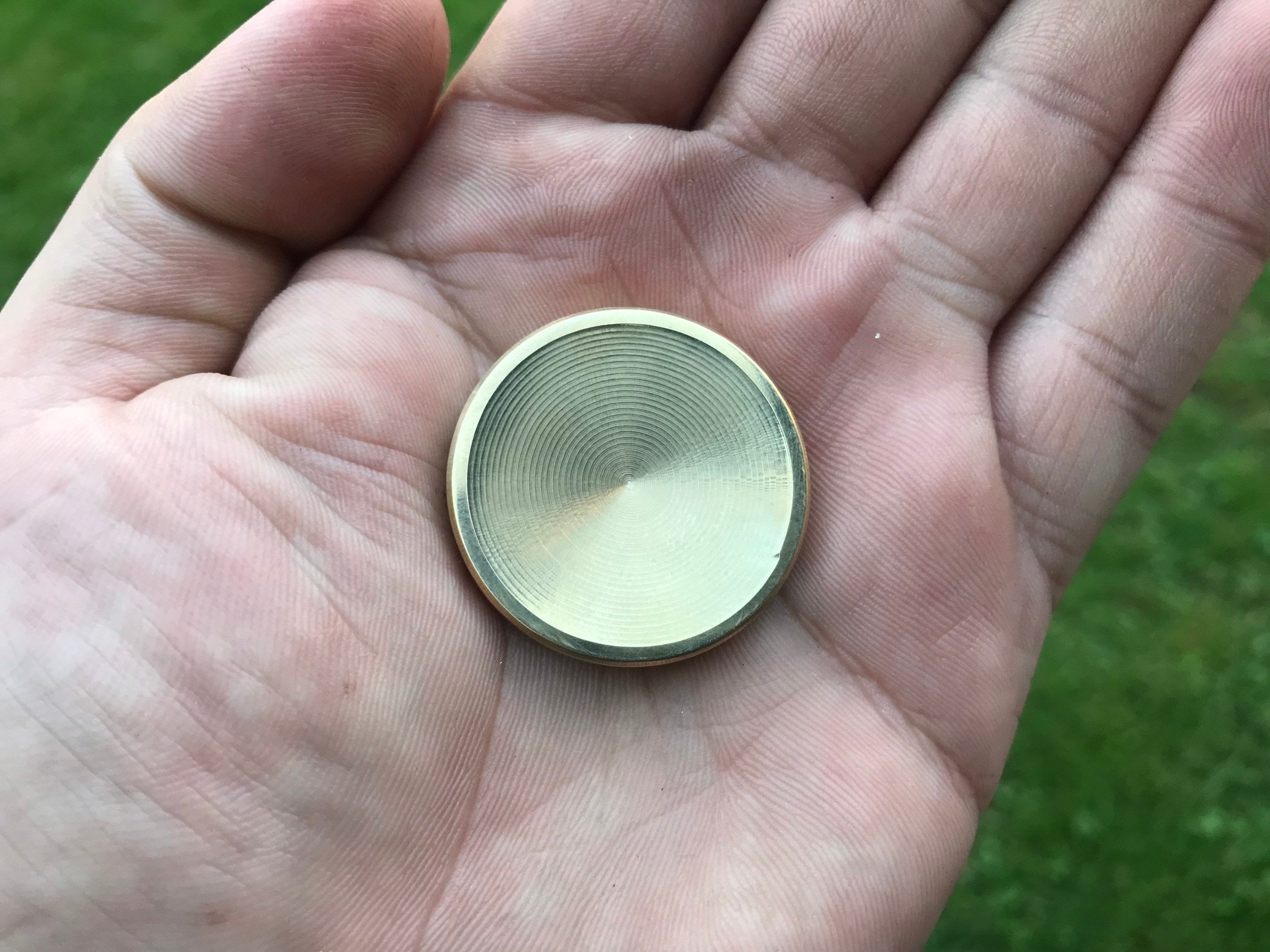 Solid Brass Honeycomb Worry Coin, Contact Coin, Pocket Coin, Fidget ...