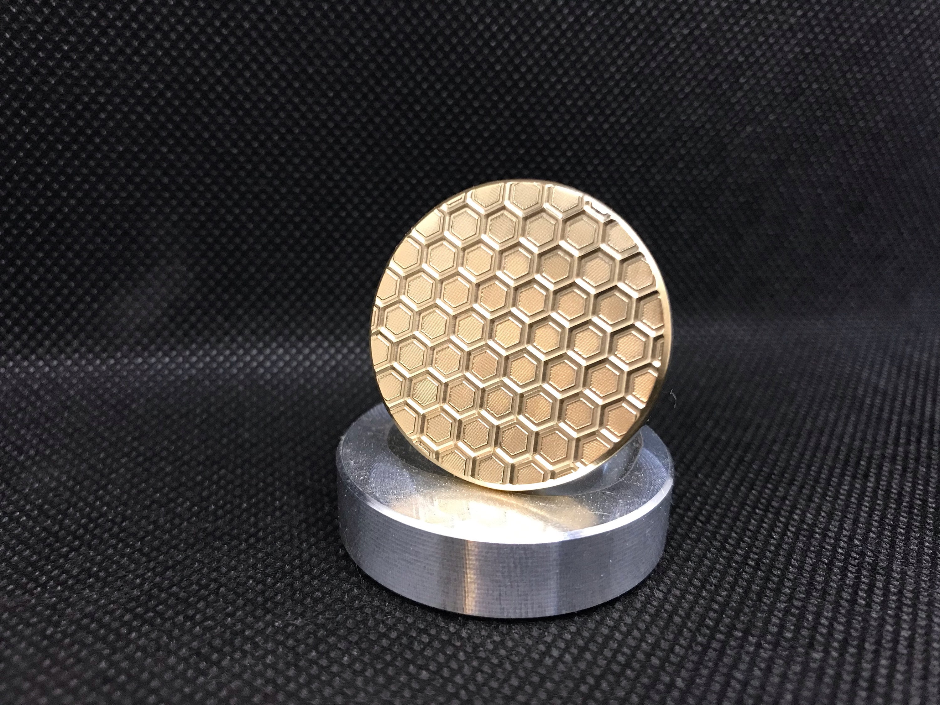 Solid Brass Honeycomb Worry Coin, Contact Coin, Pocket Coin, Fidget ...