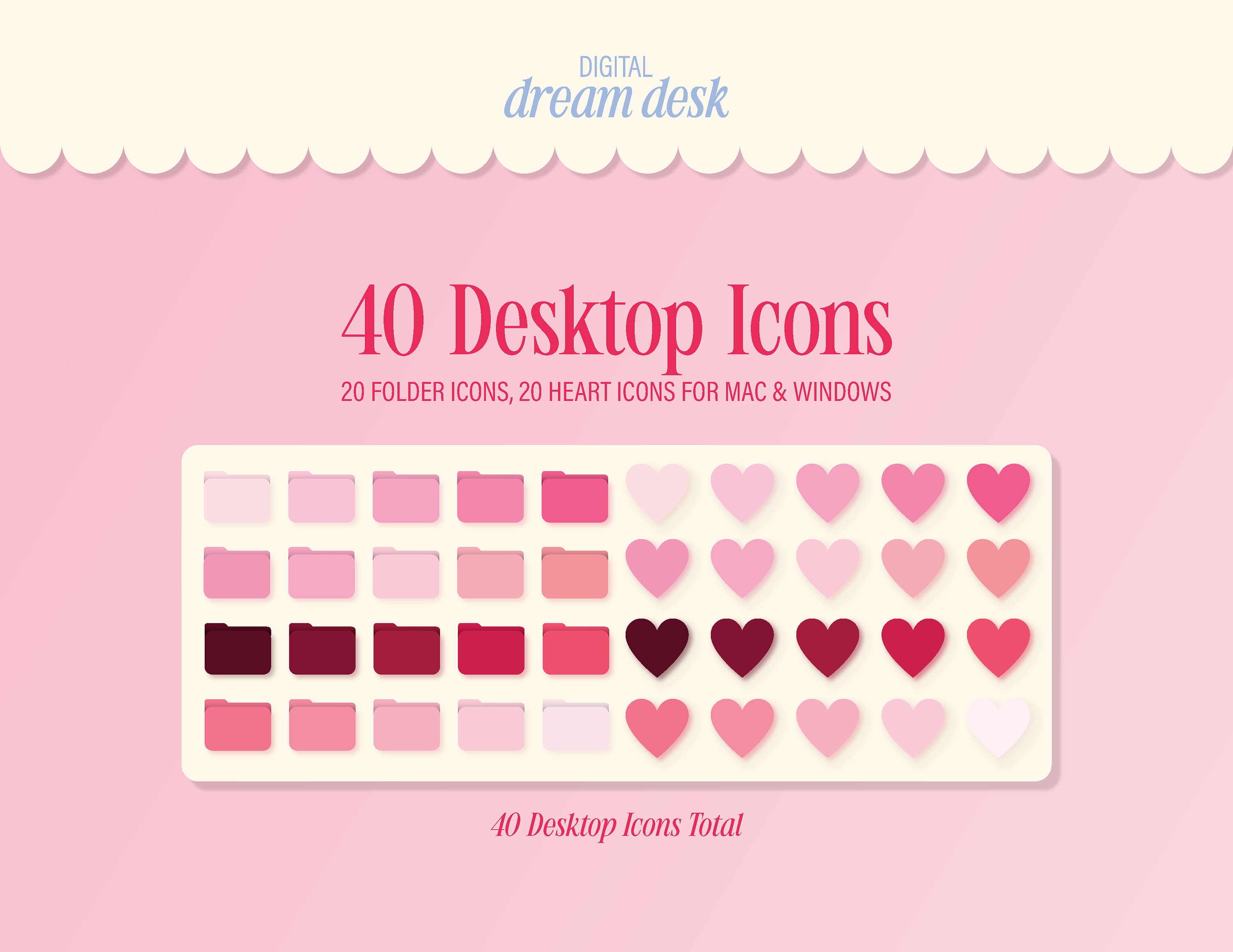 40 Pink Mac File/heart Icons | Apple MacBook Compatible Icons | Pink ...