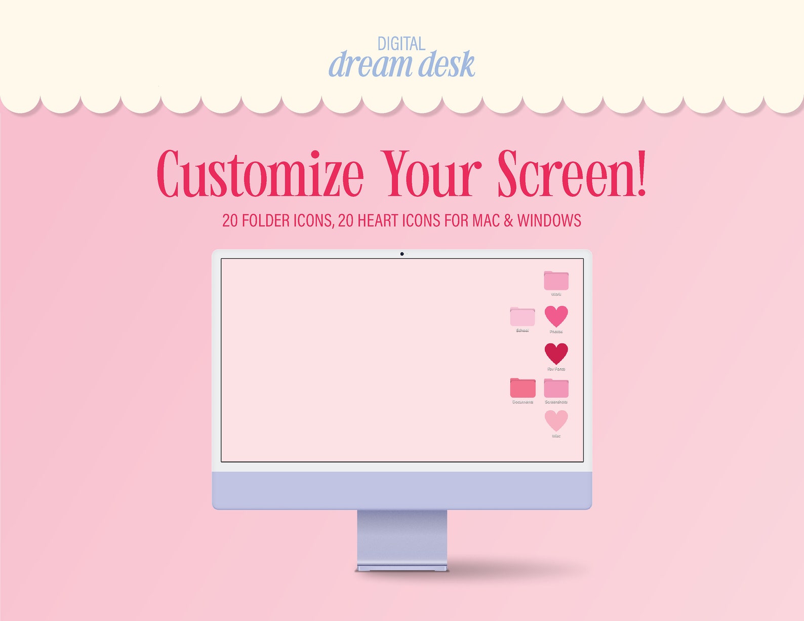 40 Pink Mac File/heart Icons | Apple MacBook Compatible Icons | Pink ...