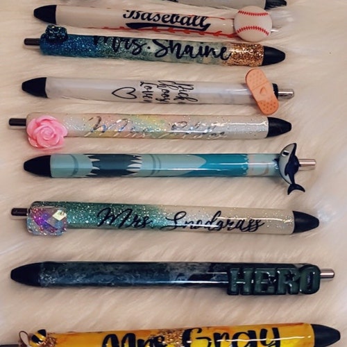 Ink Joy Personalized Epoxy Glitter Black Ink Pen: Refuillable - Etsy