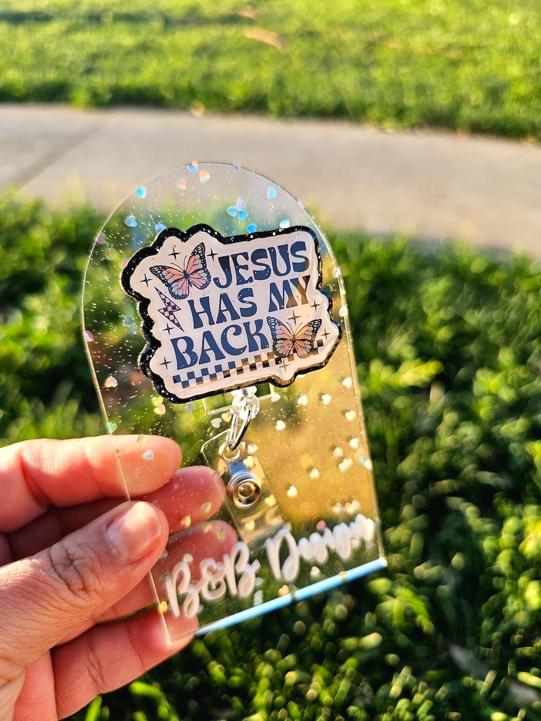 Jesus Has My Back Badge| Religious Badge Reel| Christian Badge Reel ...