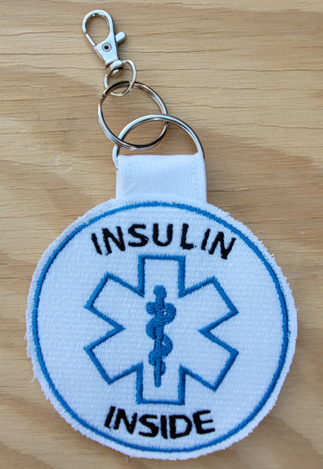 Embroidered Bag Tag, Insulin Inside - Etsy