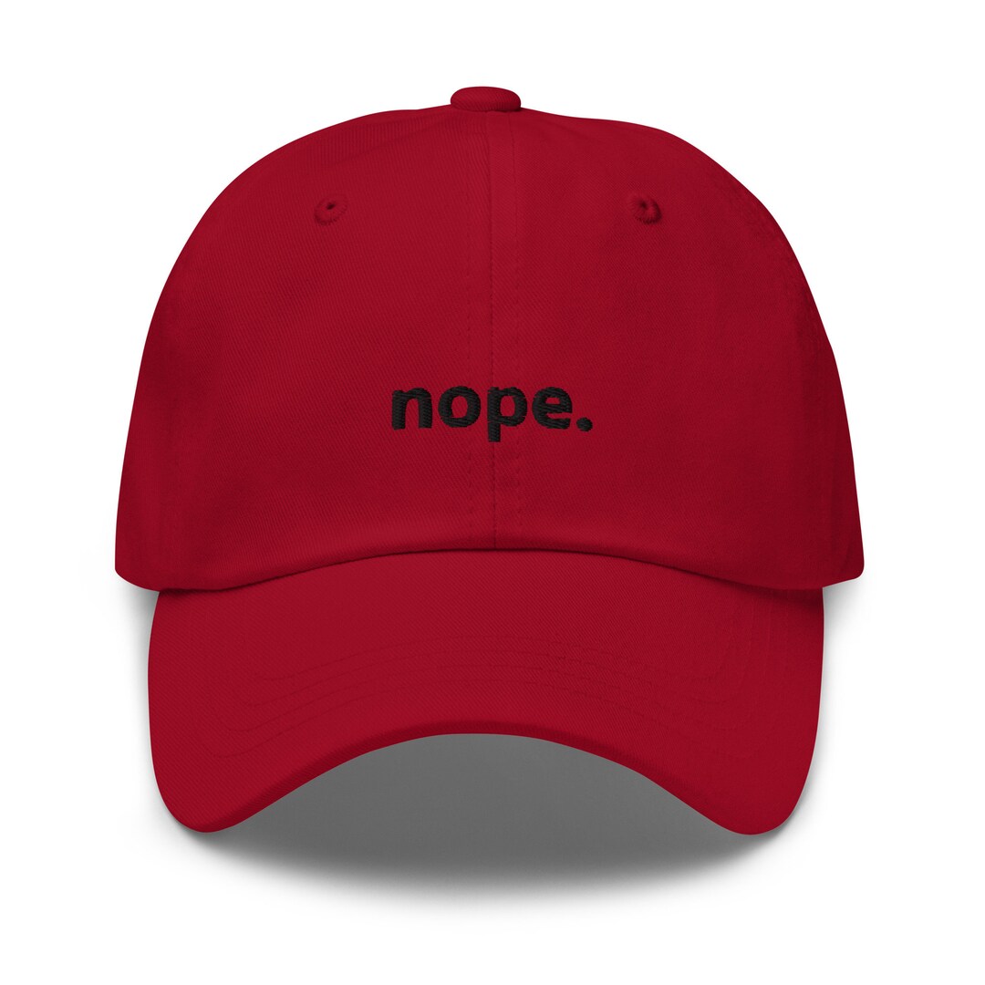 Nope. - Dad Hat (black Text) - Etsy