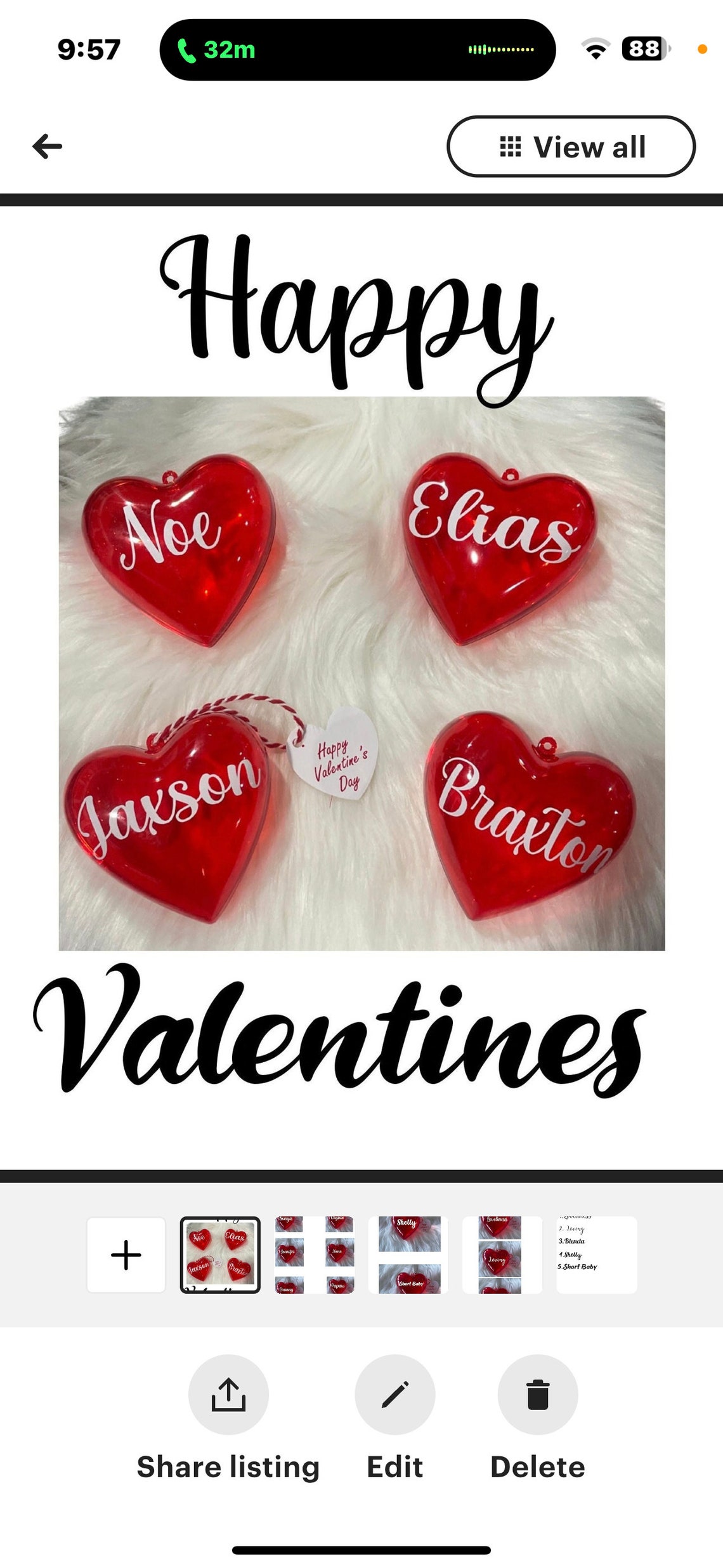 Personalized Fillable Heart| Personalized Valentine Favor Classroom ...