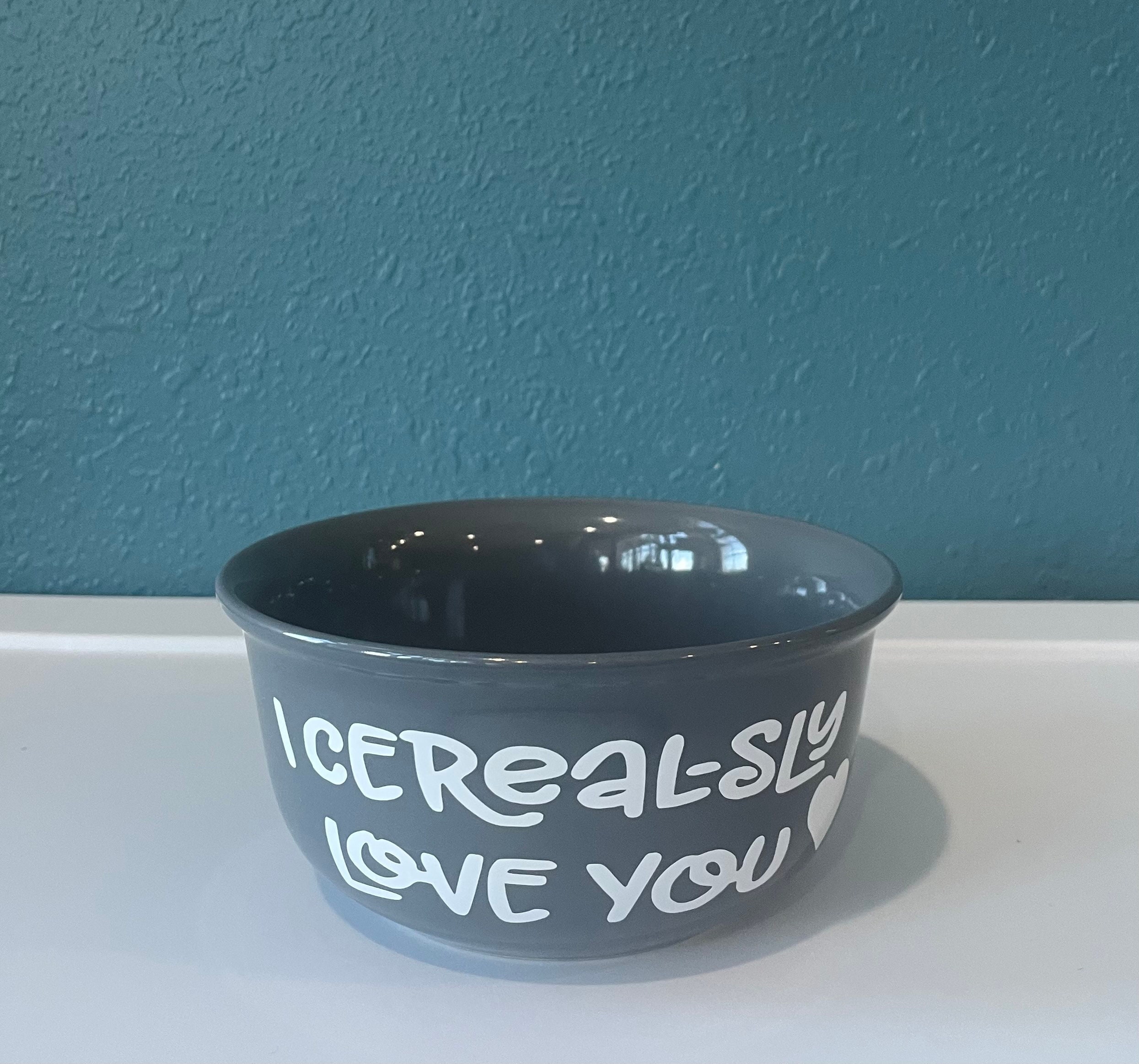 I Cereal Sly Love You cereal Bowlvalentine's Day - Etsy