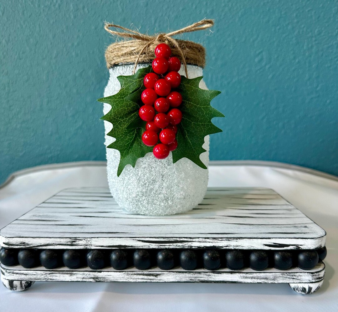 Winter Mason Jar, Christmas Decor, Winter Decor, Christmas Mason Jars ...