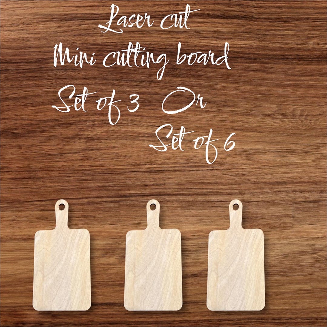Laser Cut Mini Birch Cutting Board, DIY Crafting Kit (set of 3 or 6) - Etsy