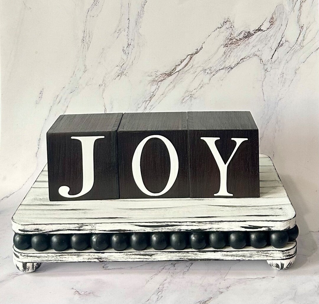 Stacked Wood Decor/2.25 Wooden Block Set/ Farmhouse Style/ Home Decor ...