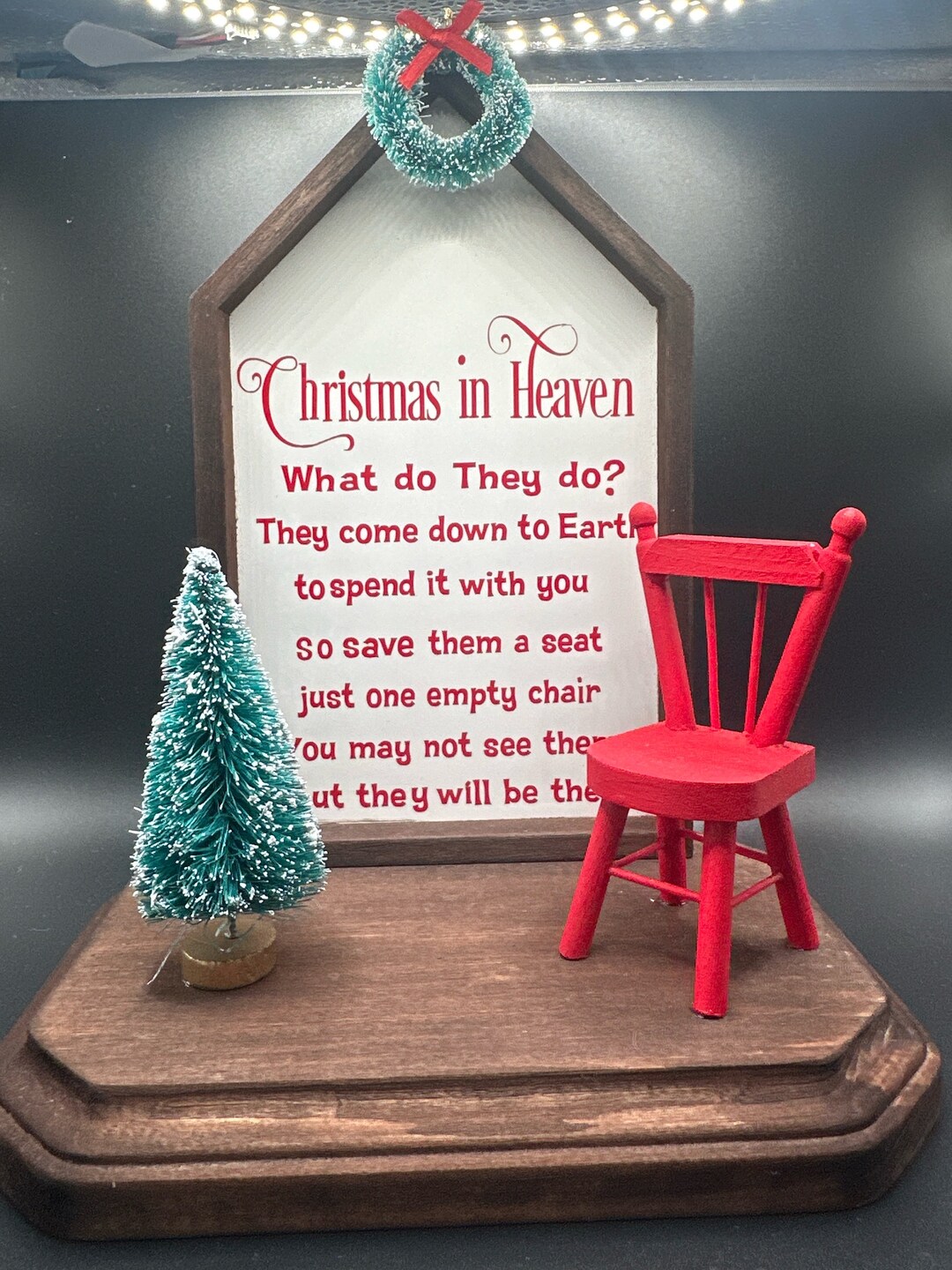 Christmas in Heaven Memorialchristmas Keepsakeempty Chair Loved One in ...
