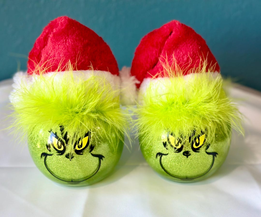 Fish Bowl Grinch/christmas Decor/grinch Holidays Decor/ Light up Grinch ...