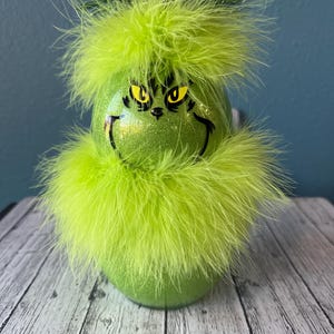 Fish Bowl Grinch/christmas Decor/grinch Holidays Decor/ Light up Grinch ...