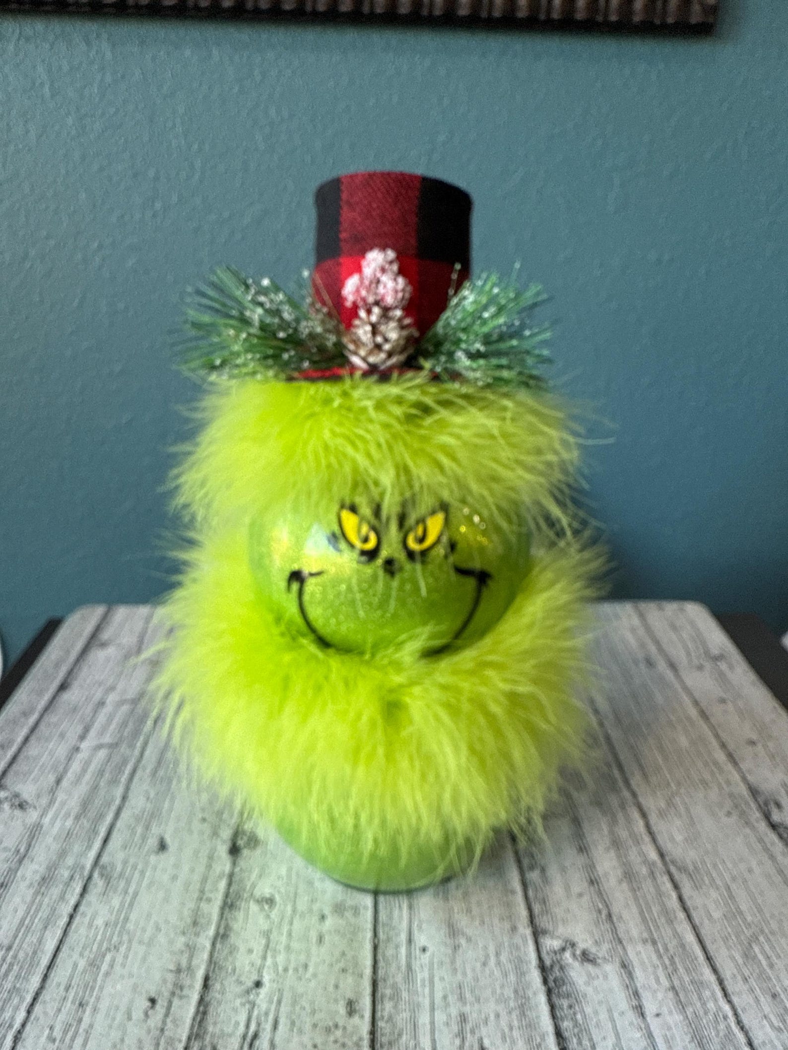 Fish Bowl Grinch/christmas Decor/grinch Holidays Decor/ Light up Grinch ...