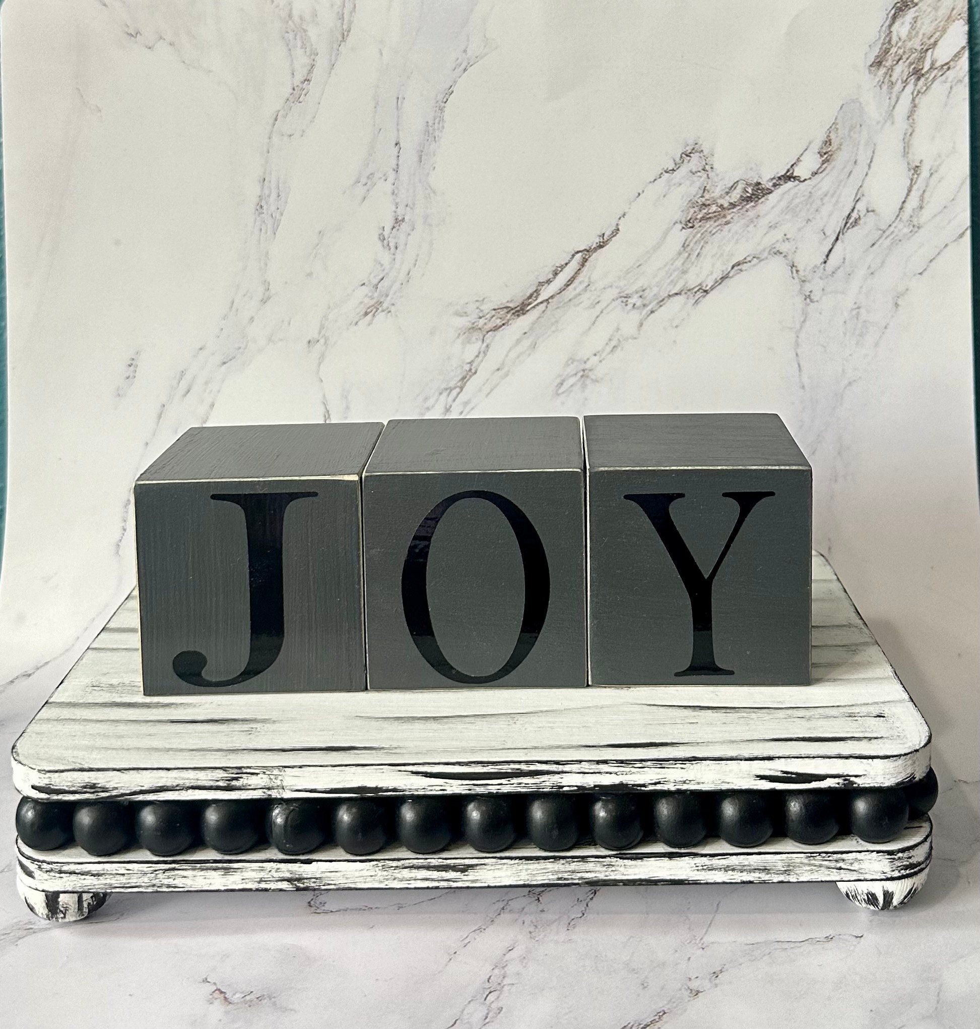 Stacked Wood Decor/2.25 Wooden Block Set/ Farmhouse Style/ Home Decor ...