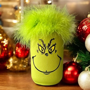 Grinch Tissue Holder|mason Jar|tissue Holder Christmas Decor - Etsy