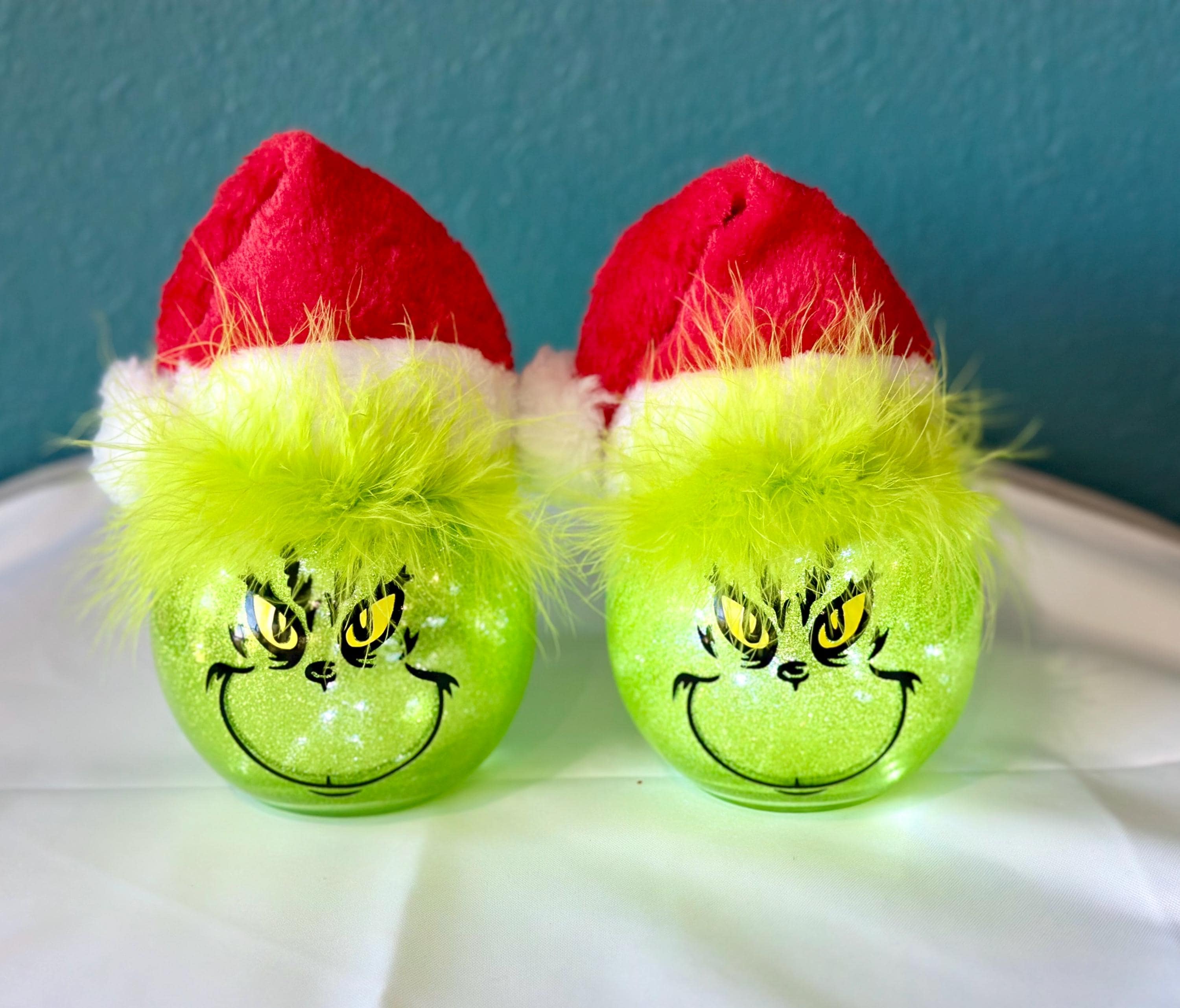 Fish Bowl Grinch/christmas Decor/grinch Holidays Decor/ Light up Grinch ...
