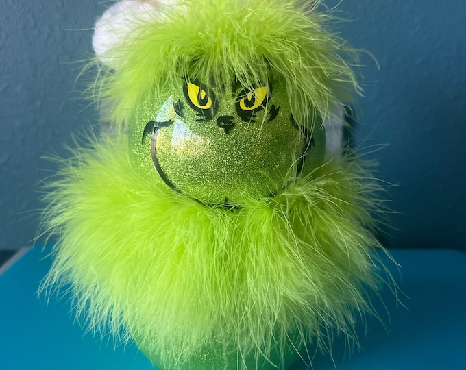 Fish Bowl Grinch/christmas Decor/grinch Holidays Decor/ Light up Grinch ...