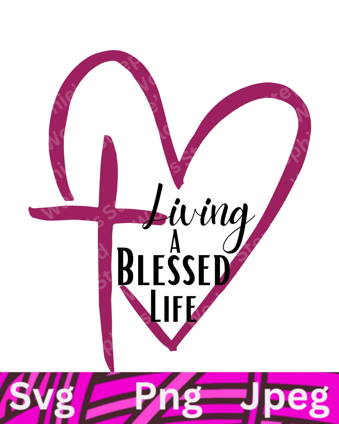 Living a Blessed Life Spiritual SVG for Wall Art - Inspirational SVG ...