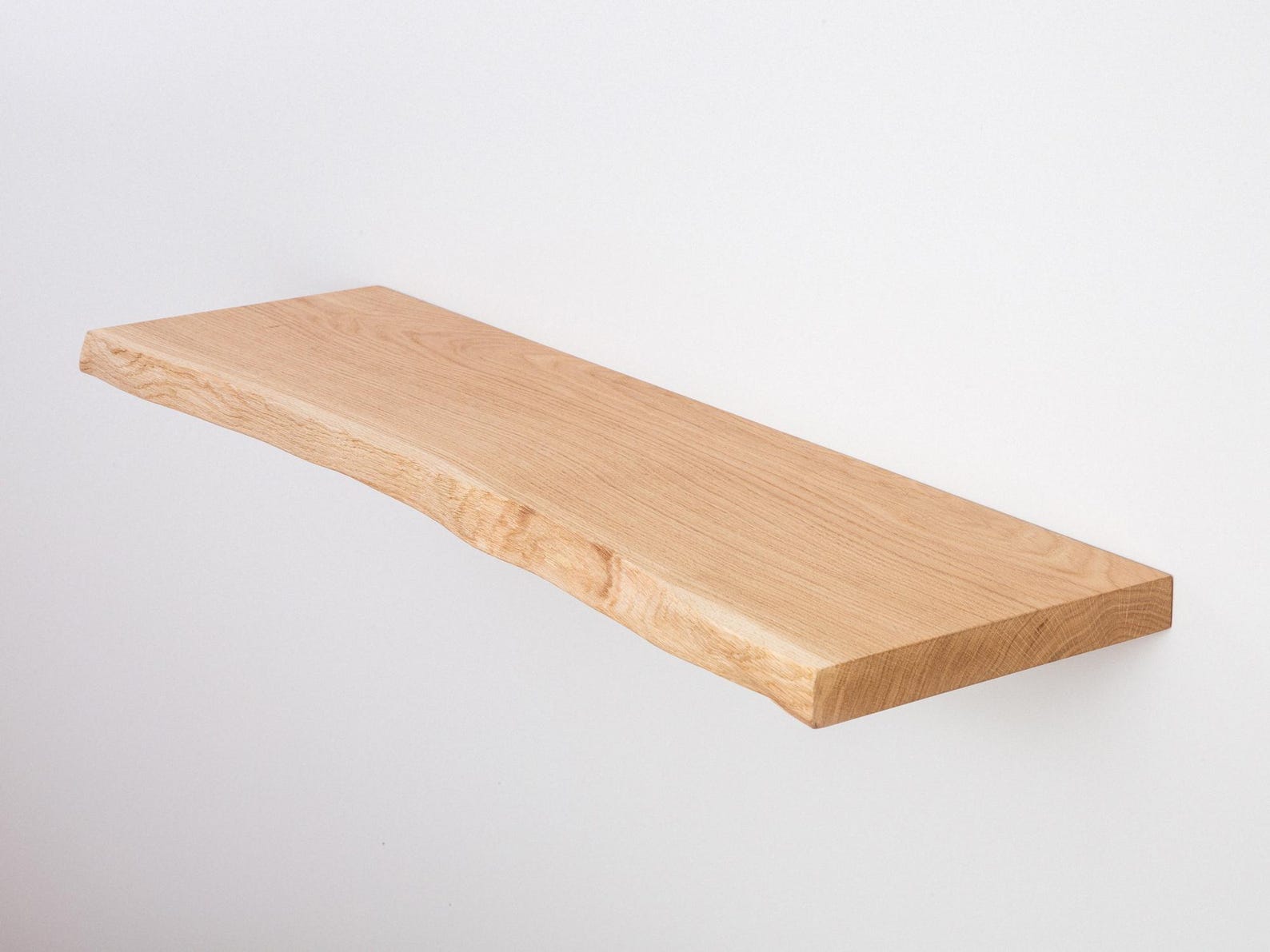 Floating Ash Shelves Made to Order, Long Bookshelf With Heavy Duty ...