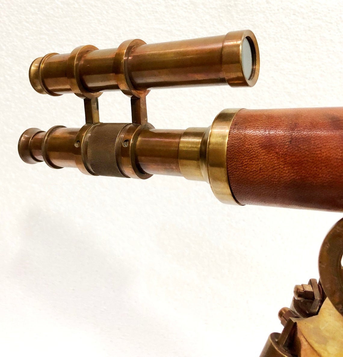 Nautical Antique Marine Brass Double Barrel 18" Telescope With ...