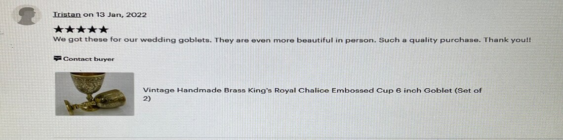 Vintage Handmade Brass King's Royal Chalice Embossed Cup 6 | Etsy