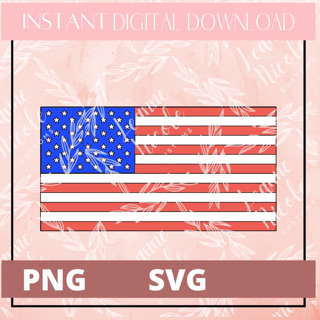 American Flag PNG SVG Design | Digital Download | American 4th of July ...