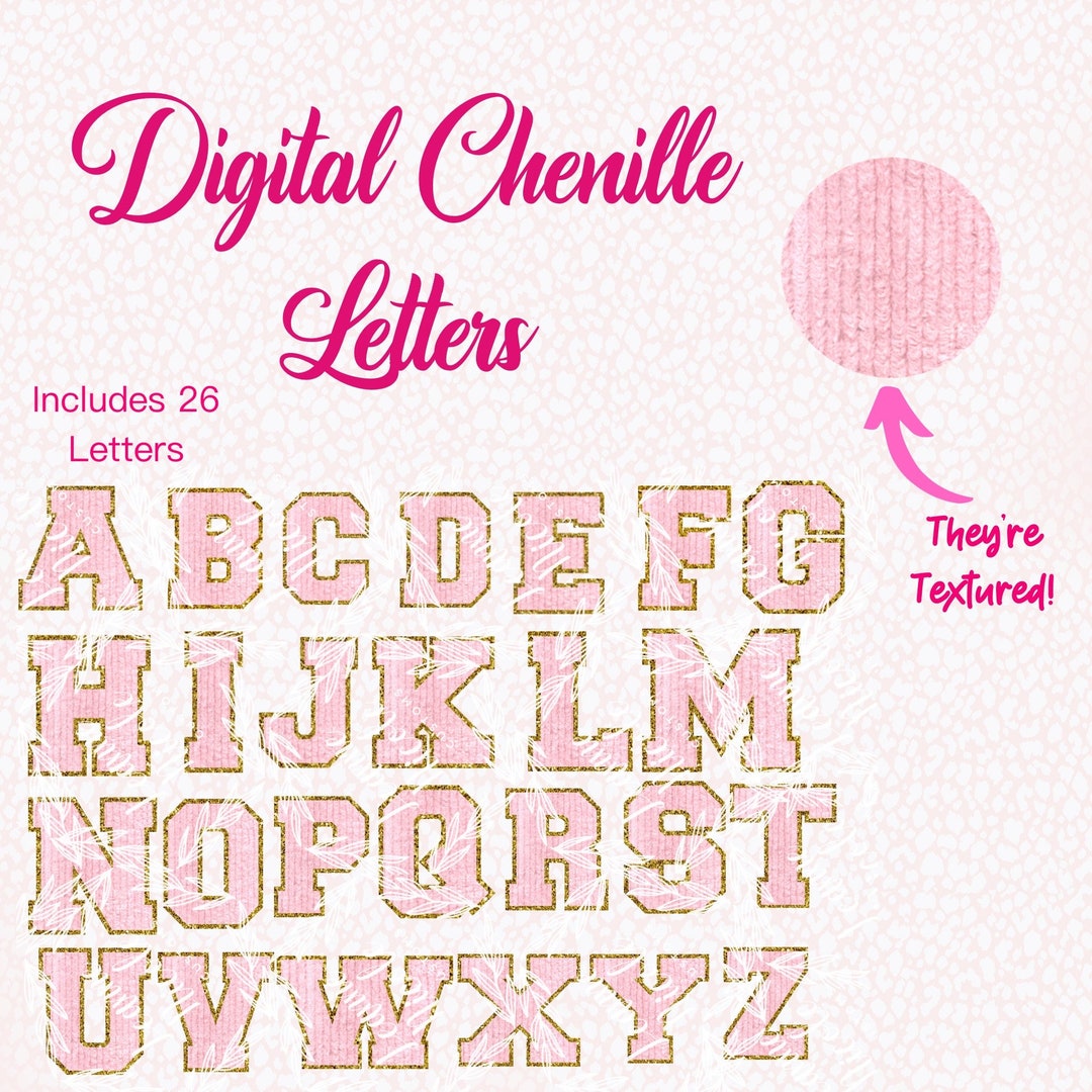 Digital Chenille Letters| Chenille Patches - Etsy