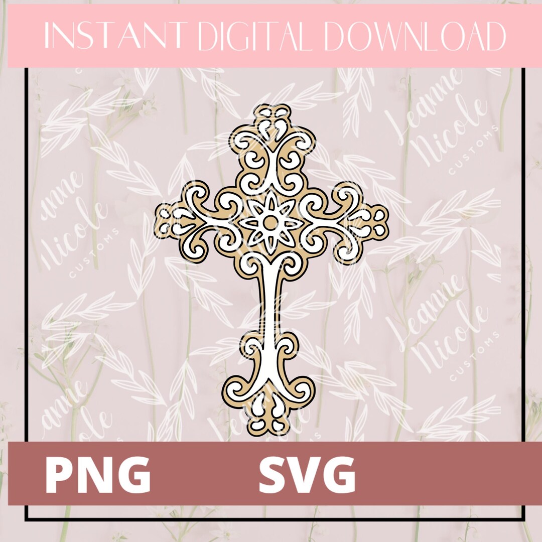 Cross SVG PNG| Cross Design | Digital Cross Svg File/cross Clipart/ Svg ...