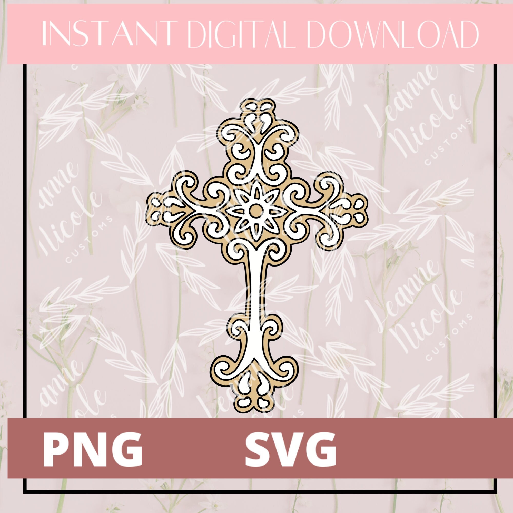 Cross SVG PNG| Cross Design | Digital Cross Svg File/cross Clipart/ Svg ...