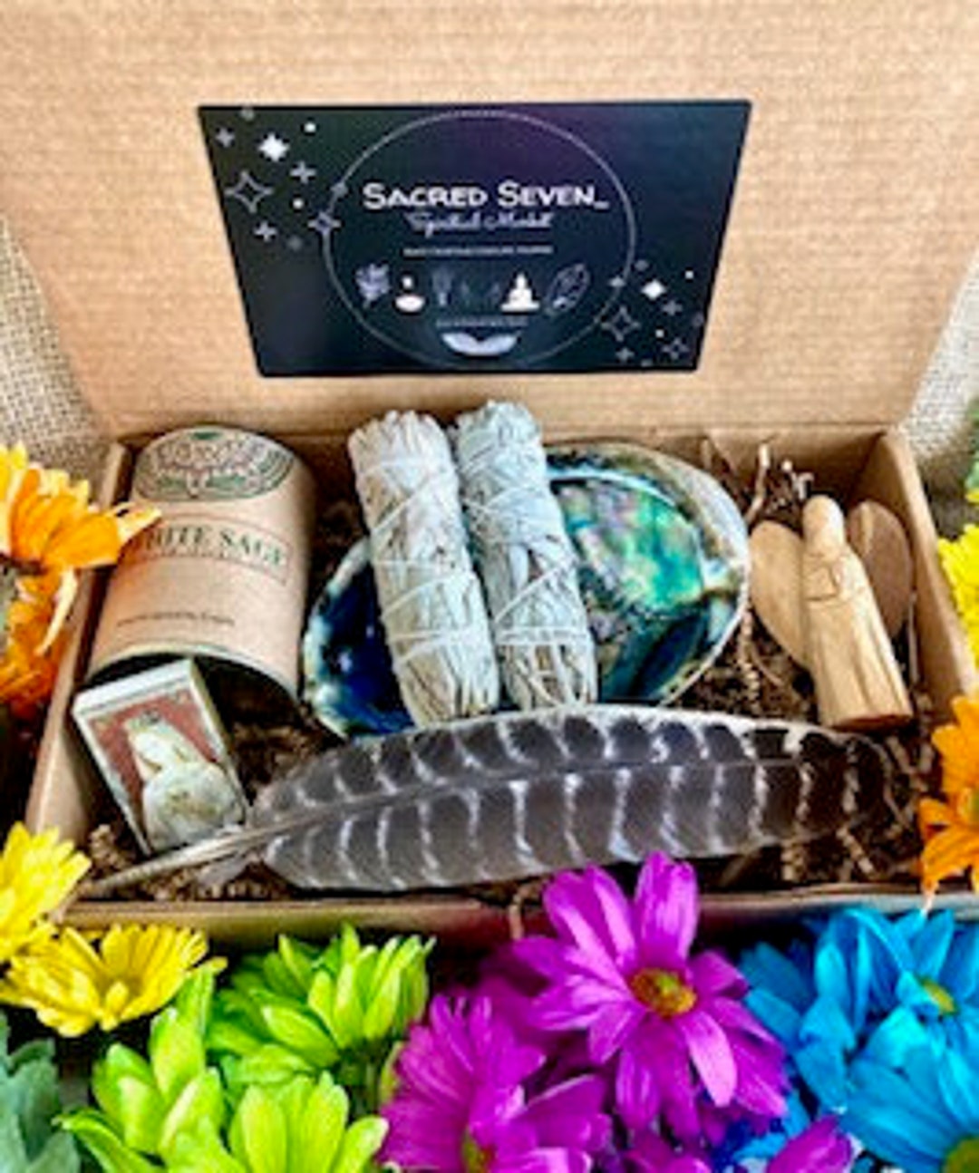 Sacred Sage Kit. Palo Santo Angel, Smudge Box - Etsy